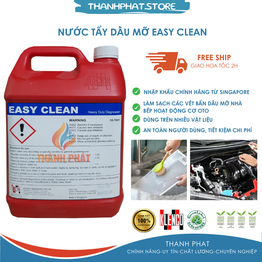 Hóa chất tẩy rửa dầu mỡ Easy Clean Klenco Singapore | Shopee Việt Nam