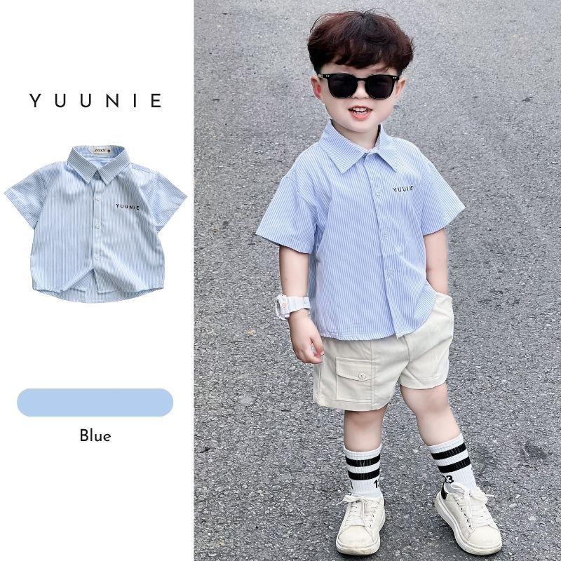 Áo sơ mi ngắn tay bé trai Yuunie chất liệu mềm mại cho bé từ 1 đến 6 ...