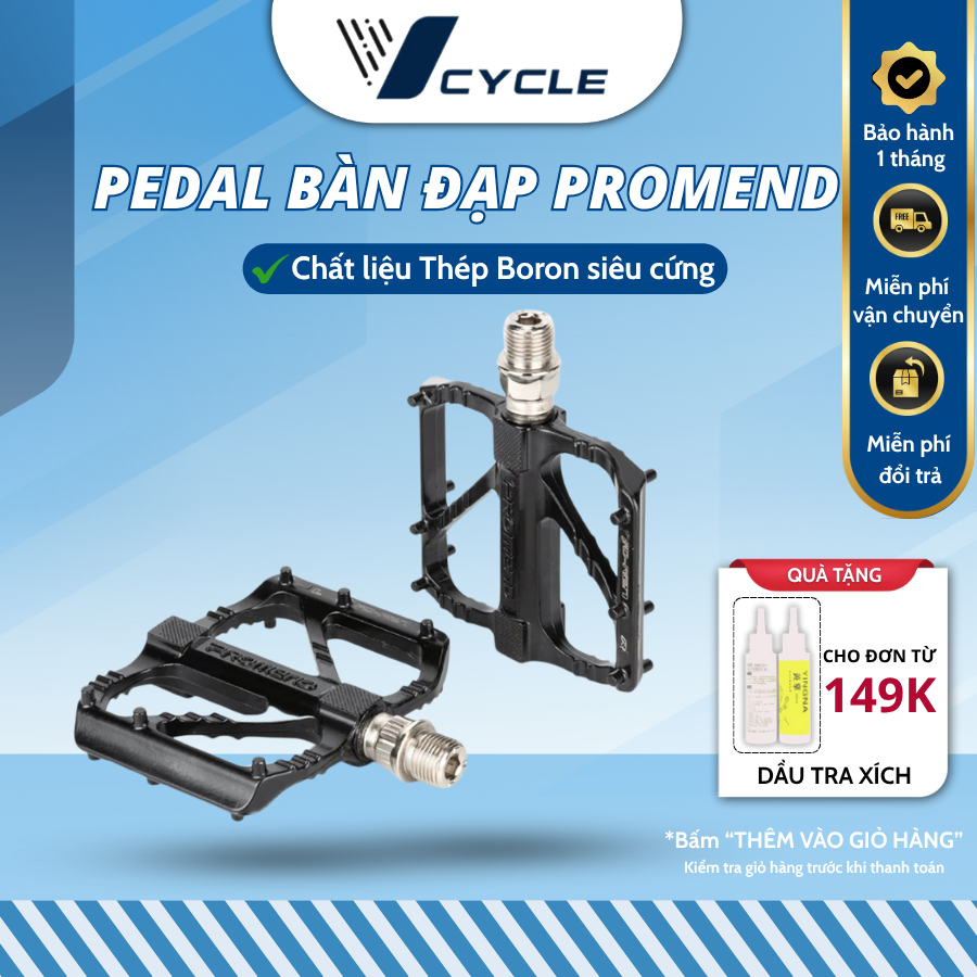 [Chính hãng PROMEND] Pedal bàn đạp Xe đạp Đua Road Promend PD-R27, (Dùng cho cả xe đạp leo núi ...