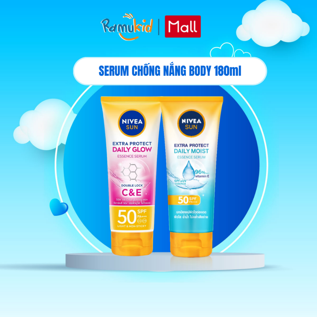 Kem Chống Nắng Body Trắng Da NIVEA SUN 180ml SPF50 PA+++ dưỡng trắng và ...