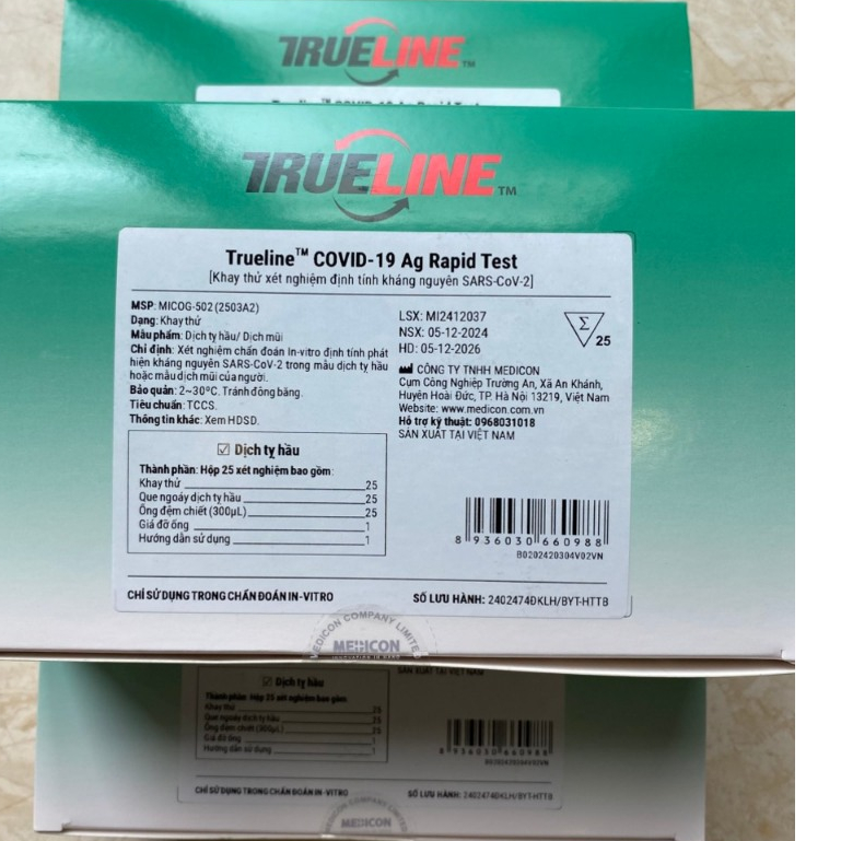 Bộ kit test nhanh Covid 19 hãng TRUELINE Việt Nam chính xác 99% dùng ...
