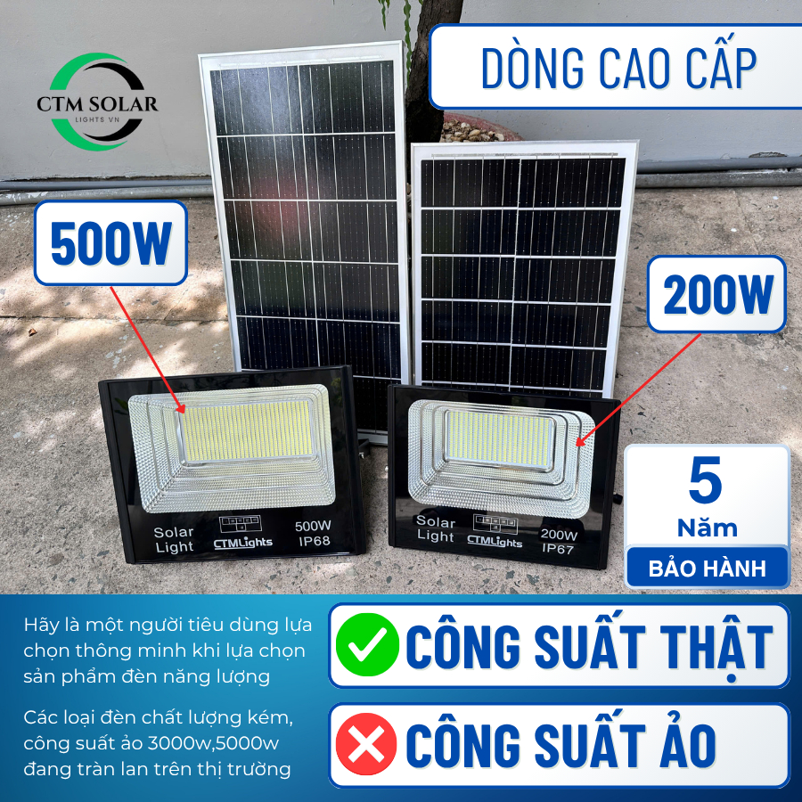 Đèn Năng Lượng Mặt Trời Cao Cấp CTM Lights 2025, Đèn Năng Lượng Công ...
