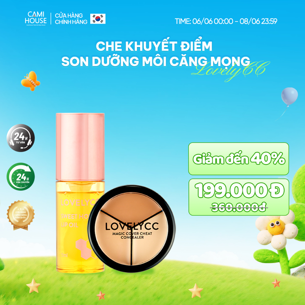 [CAMIHOUSE - Hỏa tốc ] Combo Son dưỡng lip oil LovelyCC + Kem che khuyết điểm Conclealer ...