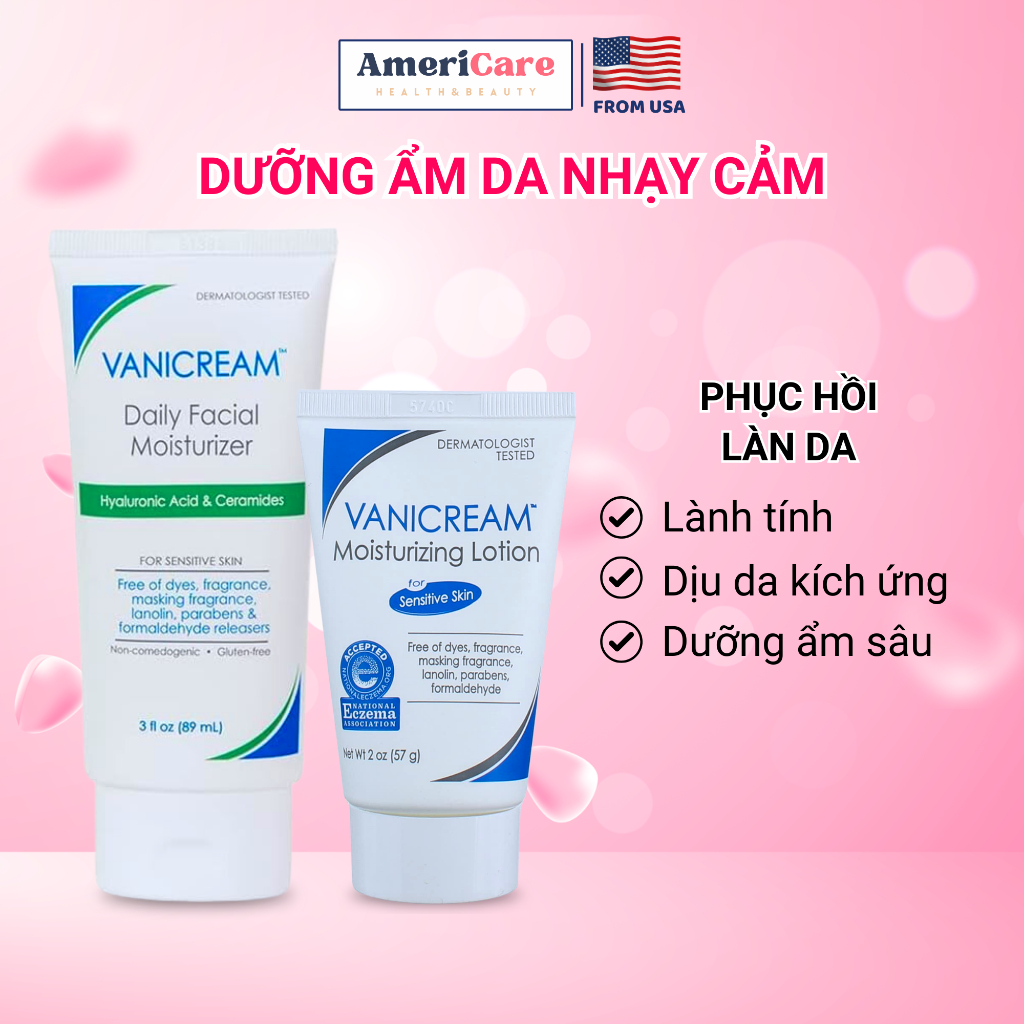 Kem dưỡng ẩm Vanicream cho da nhạy cảm, phục hồi hàng rào bảo vệ da ...