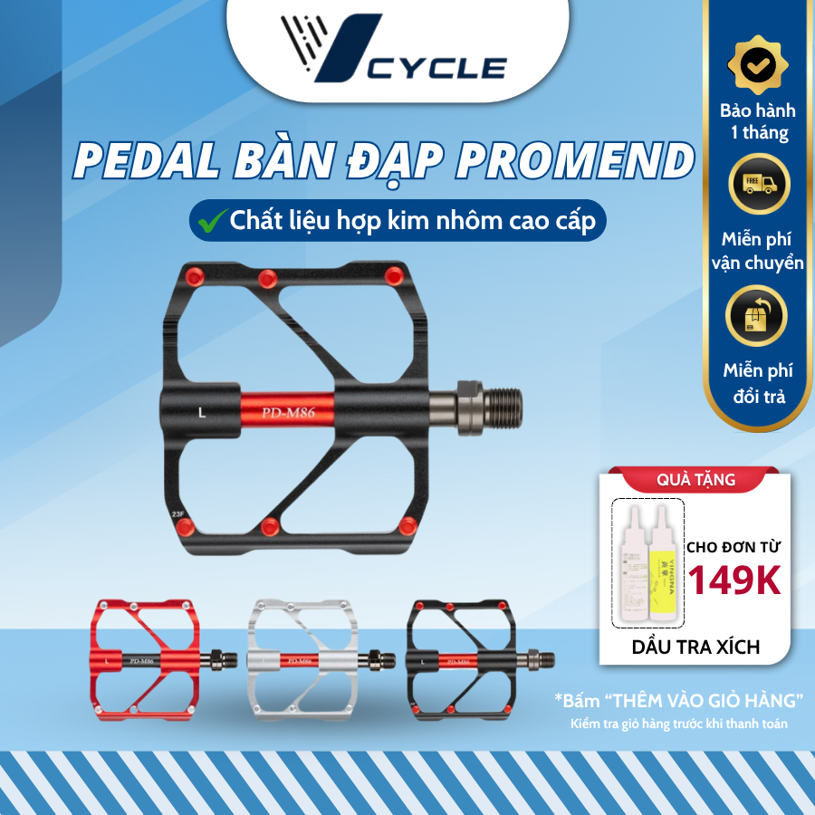 [Chính hãng PROMEND] Pedal bạc đạn Promend bàn đạp xe đạp MTB Promend ...