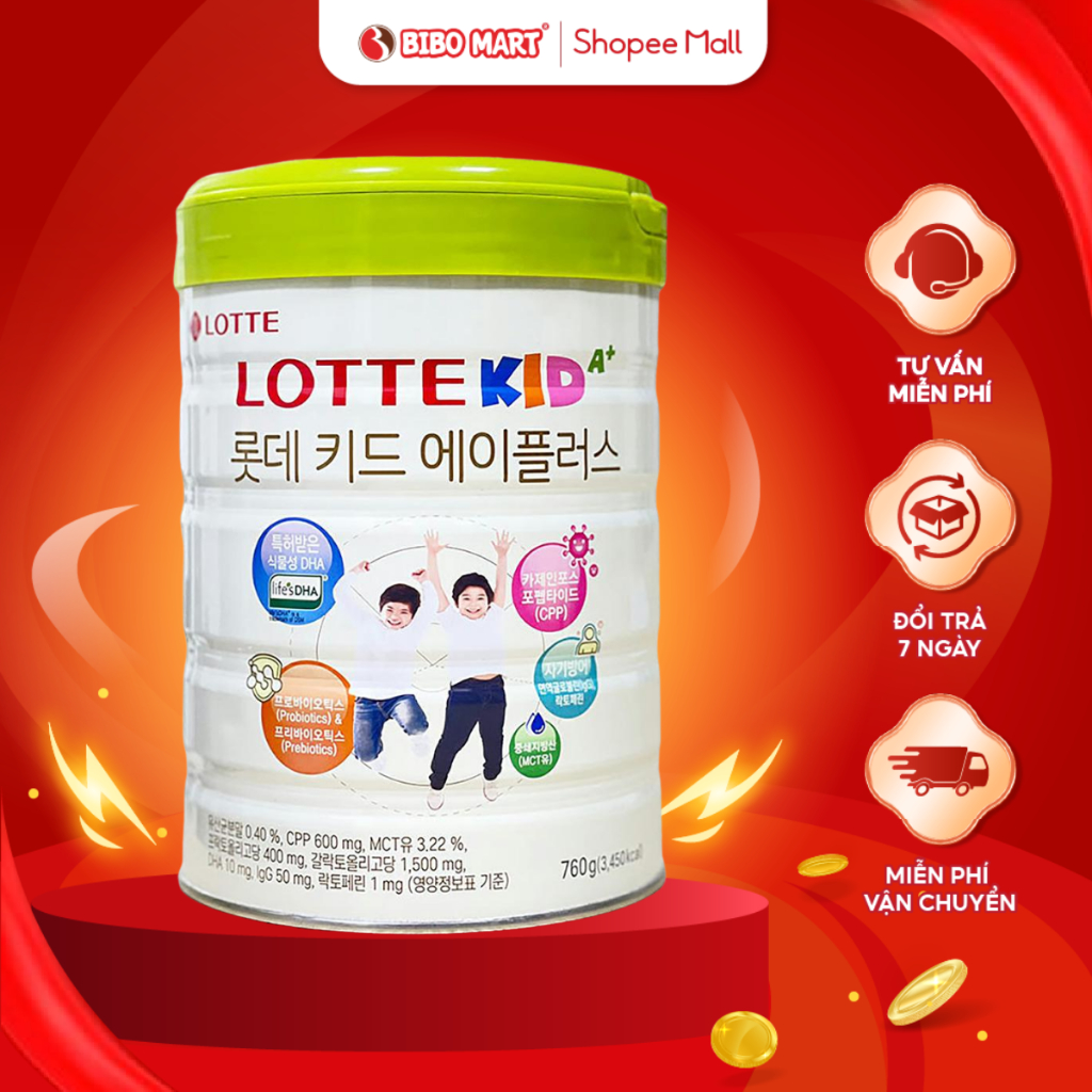 Sữa Lotte Kid A+ Hàn Quốc Tối Ưu Chiều Cao Tăng Đề Kháng Cho Bé Trên 1 ...