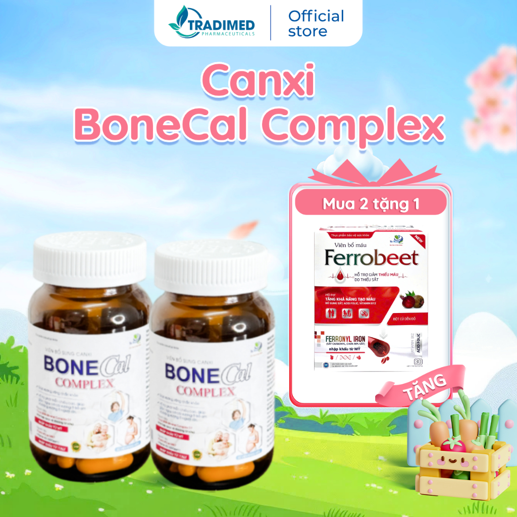 Viên uống bổ sung canxi BoneCal Complex hộp 30 viên - Hỗ trợ phát triển ...