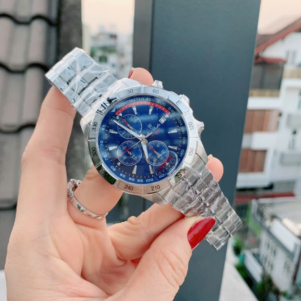 Đồng Hồ Nam Oasis Pacifier OP 3805G Chạy 6 Kim Dây Thép Size 42mm Kính ...