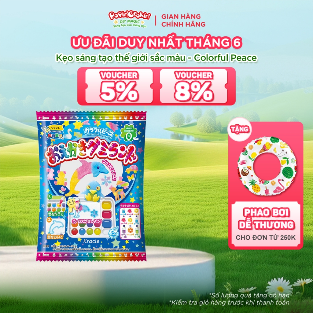 Kẹo sáng tạo DIY POPIN COOKIN thế giới sắc màu Colorful Peace, 27g/hộp, Kracie, Nhật Bản ...