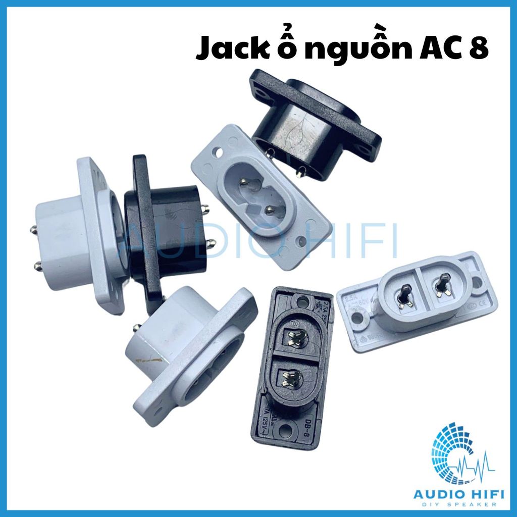 Jack AC số 8, AUDIOHIFI Jack cái số 8 Chân 220V dùng làm cổng nguồn loa ...