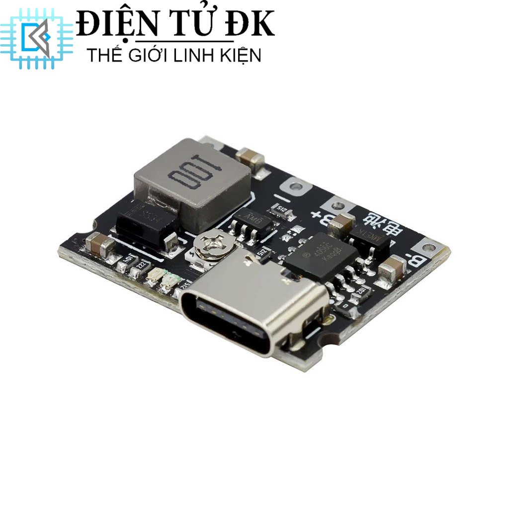 TP4056 Mạch Sạc Tăng Áp Pin Lithium 1S Mini 1A Cổng Type C, Ngõ Ra Tăng ...