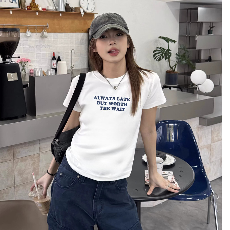 Áo baby tee outerity nữ cotton 100% Trắng hàn quốc mùa hè thư in hình ôm body Zeeni local brand ...