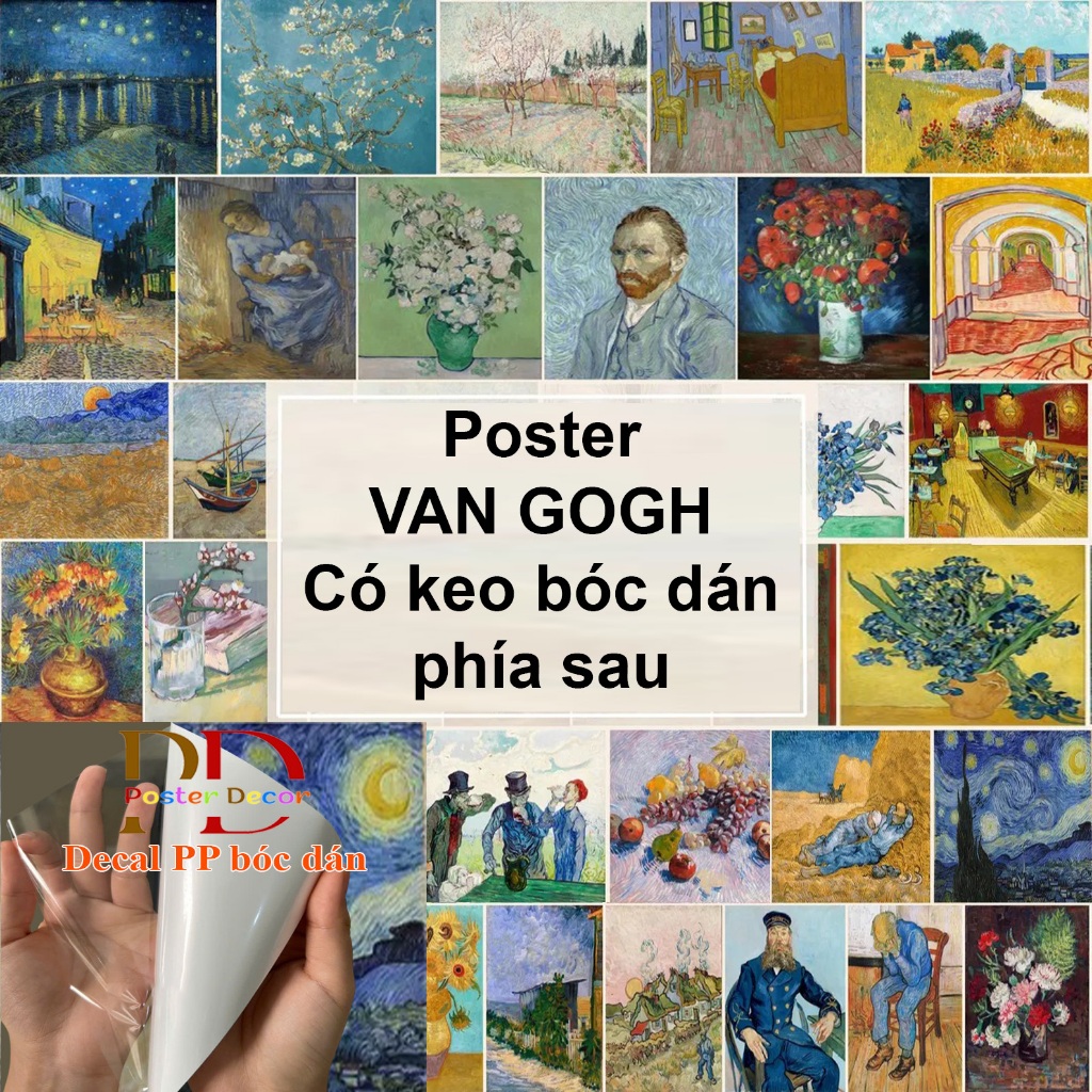 (Size Lớn) Poster Tranh Van Gogh dán tường, poster trang trí phòng trọ ...