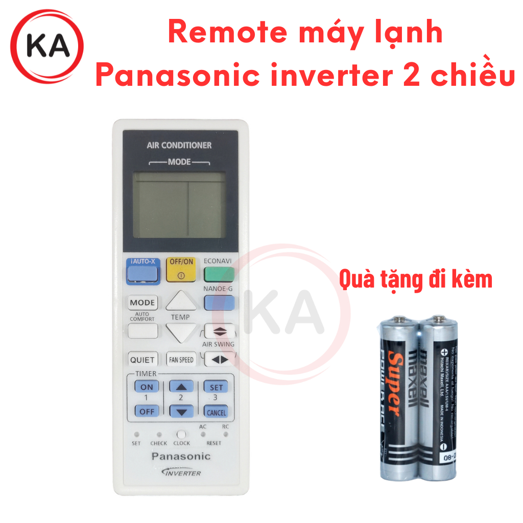 Remote máy lạnh Panasonic inverter 2 chiều, Điều khiển điều hòa ...