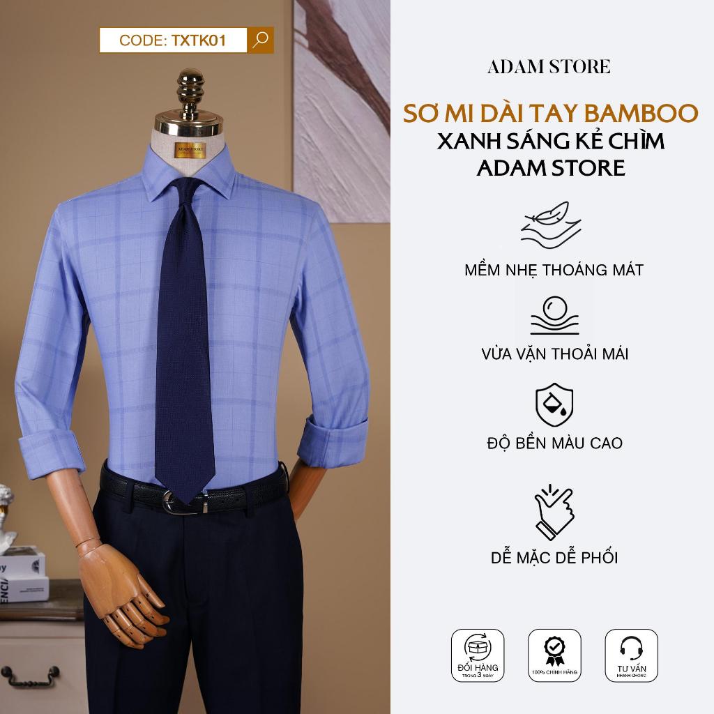 SƠ MI NAM ADAM STORE XANH KẺ TXTK01 DỄ PHỐI PHONG CÁCH CÔNG SỞ | Shopee ...