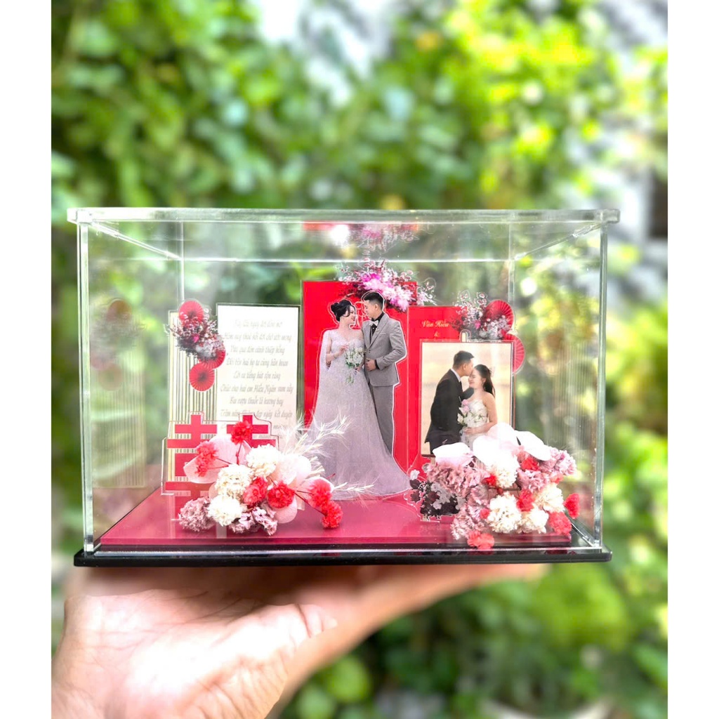 Standee lắp ghép 3D Đám cưới,sinh nhật.. (tặng kèm đèn đom đóm khi mua ...