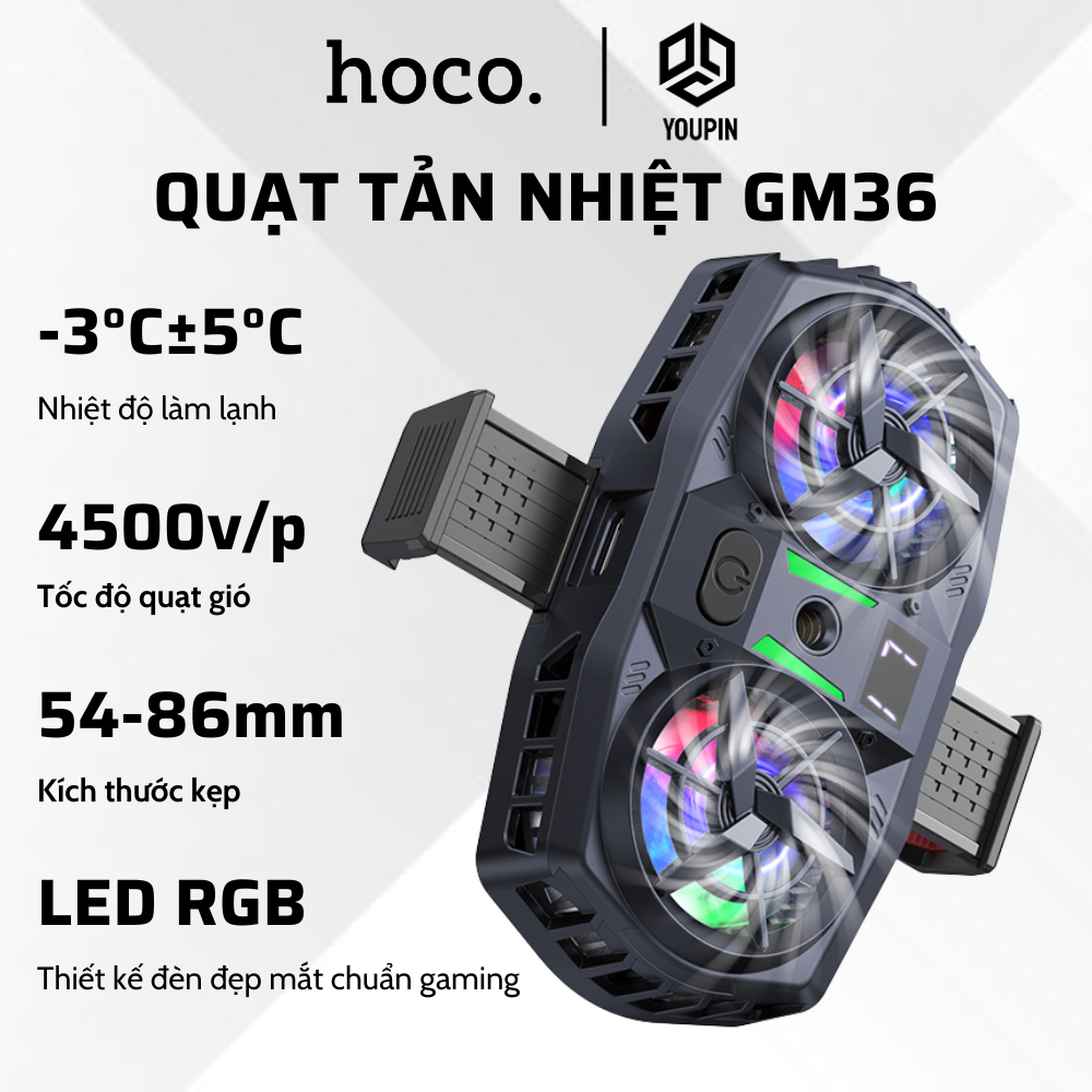 Quạt Tản Nhiệt Điện Thoại Sò Lạnh Hoco GM36-Làm Mát Điện Thoại Khi Chơi ...