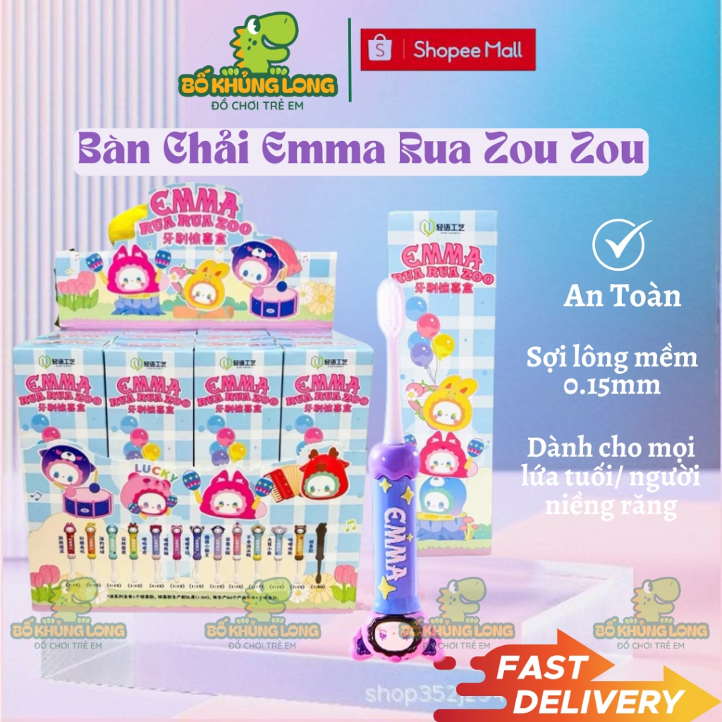Bàn Chải Đánh Răng Blind Box Emma Rua Rua Zoo Hottrend BỐ KHỦNG LONG ...