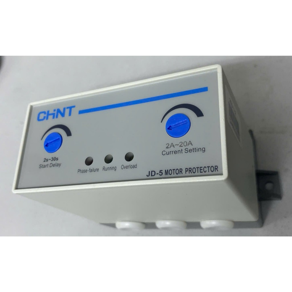 (Chint) Rơle bảo vệ dòng điện động cơ 3pha 380VAC CHINT JD-5 dải 2-20A điện áp nguồn nuôi 220V ...