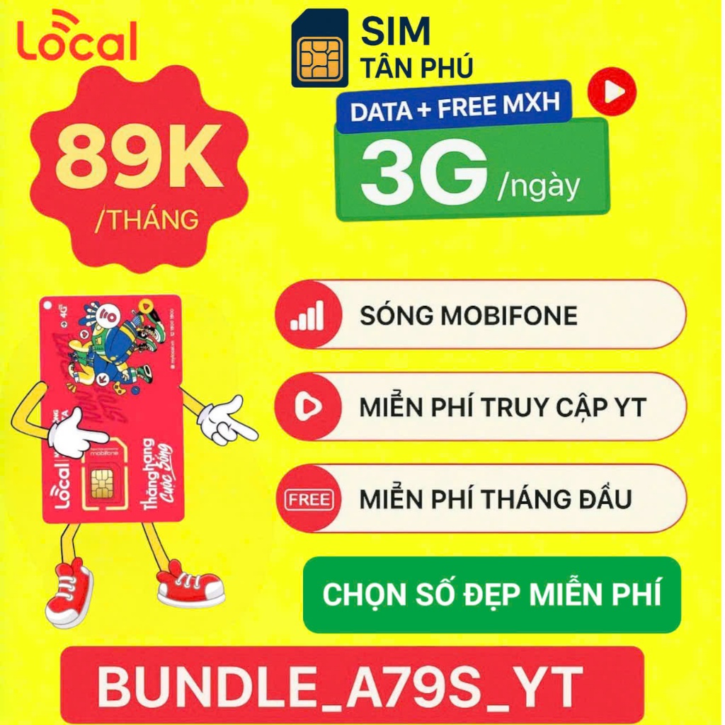 Sim 4G Local Mobifone A79S_YT {Sim vật lí & eSIM } | Shopee Việt Nam