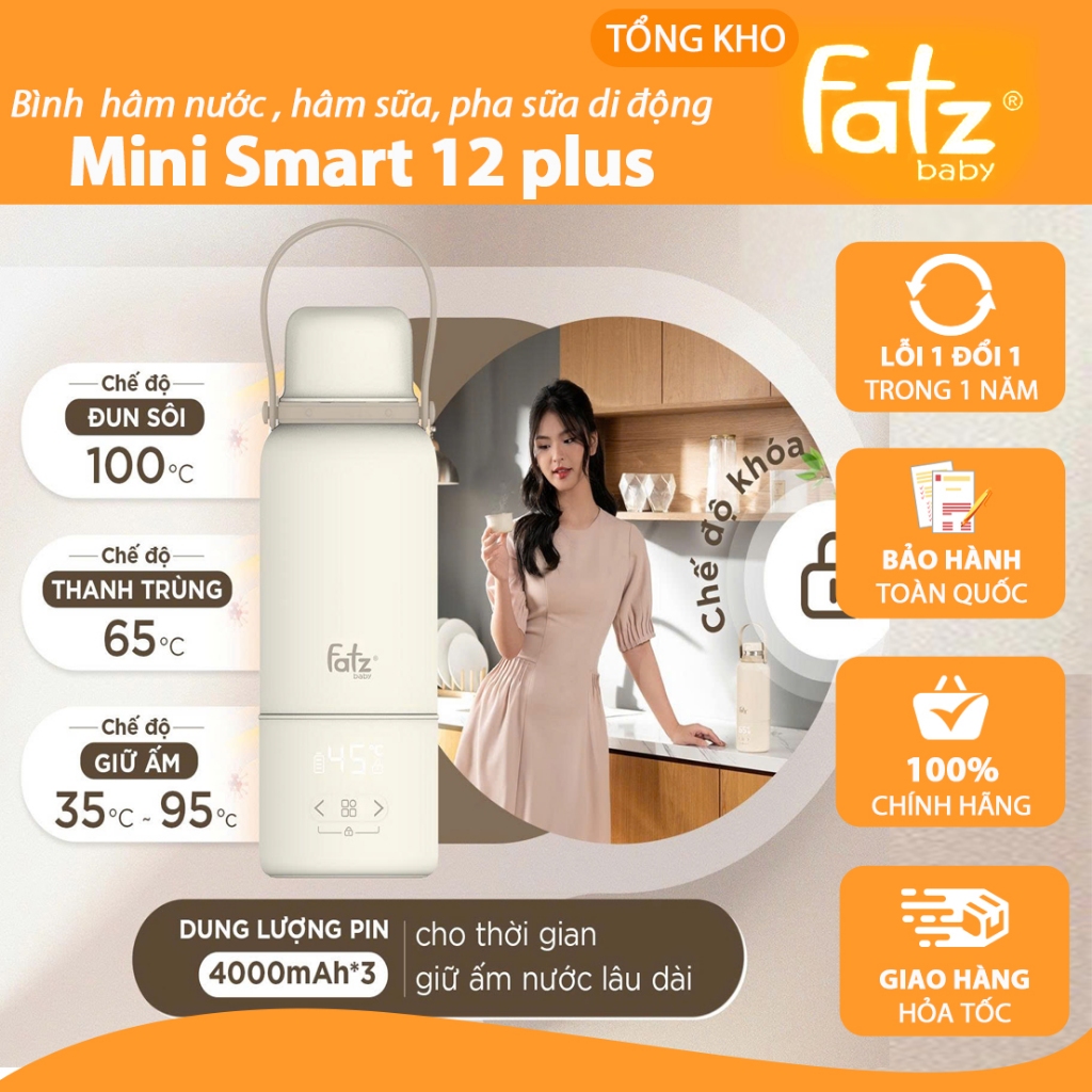 Bình đun và hâm nước pha sữa di động Mini Smart 12 Plus - Fatz Baby ...