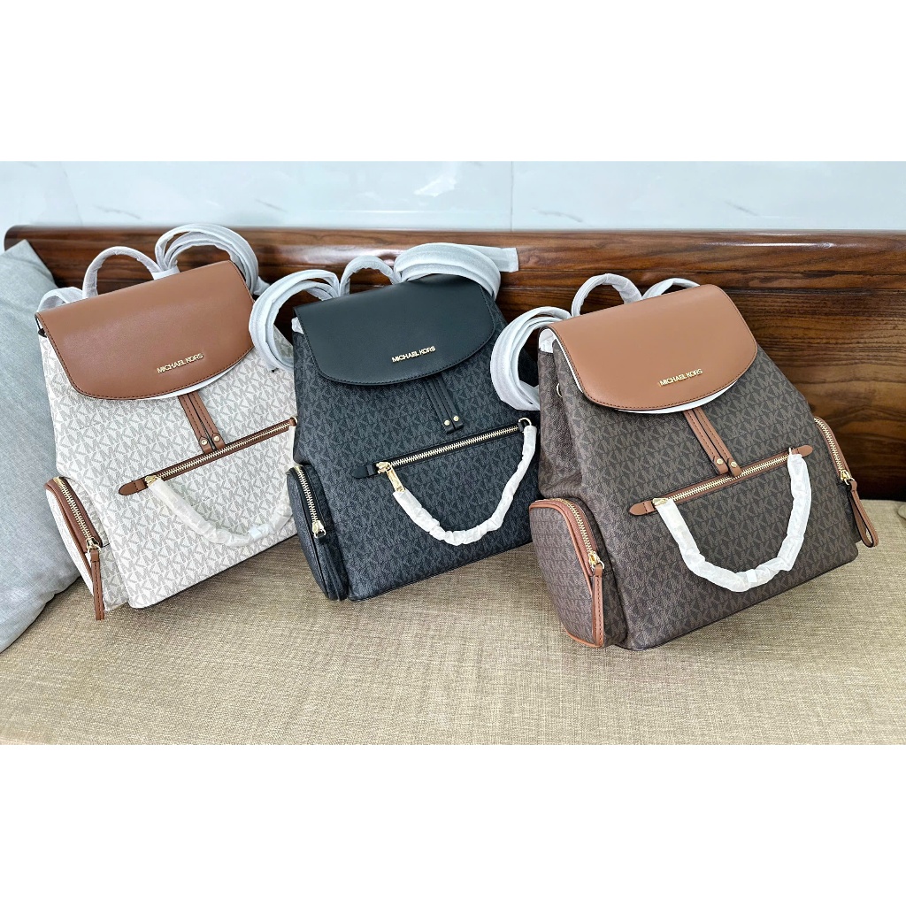 Balo Chính Hãng Michael Kors MK Jet Set Large Logo Backpack Size L Logo ...