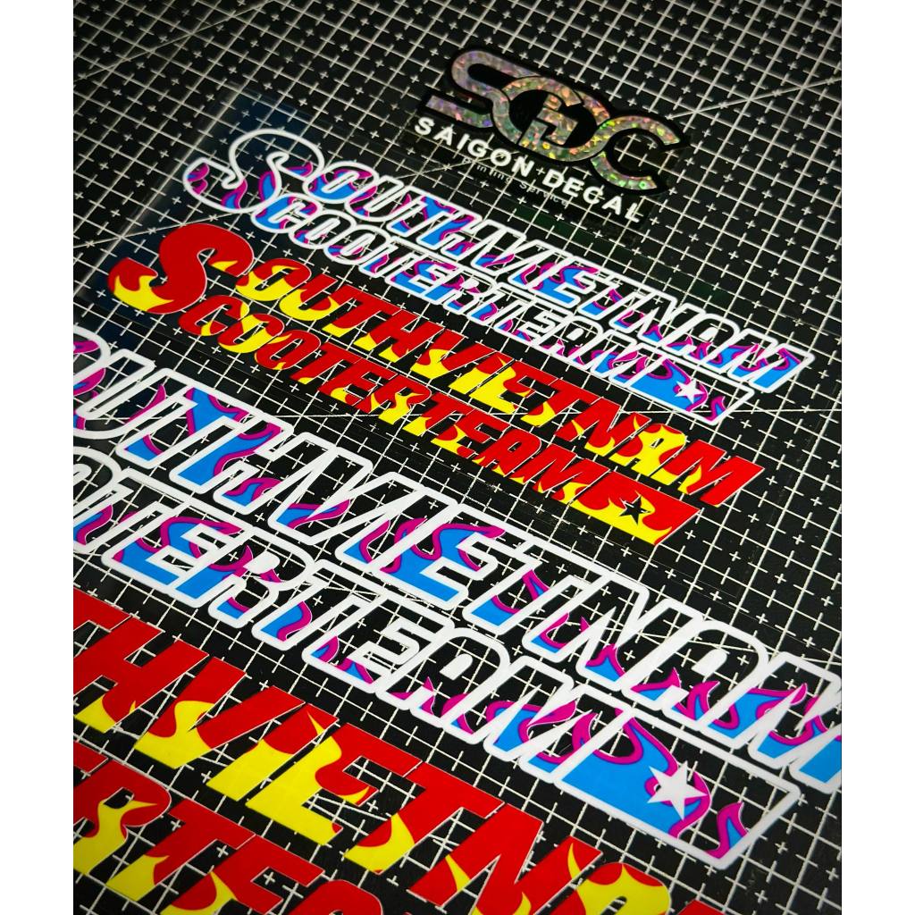 Tem Sticker DTF South VietNam Scooter Team 2025, 2 Màu |SGDC - 1 Cái ...
