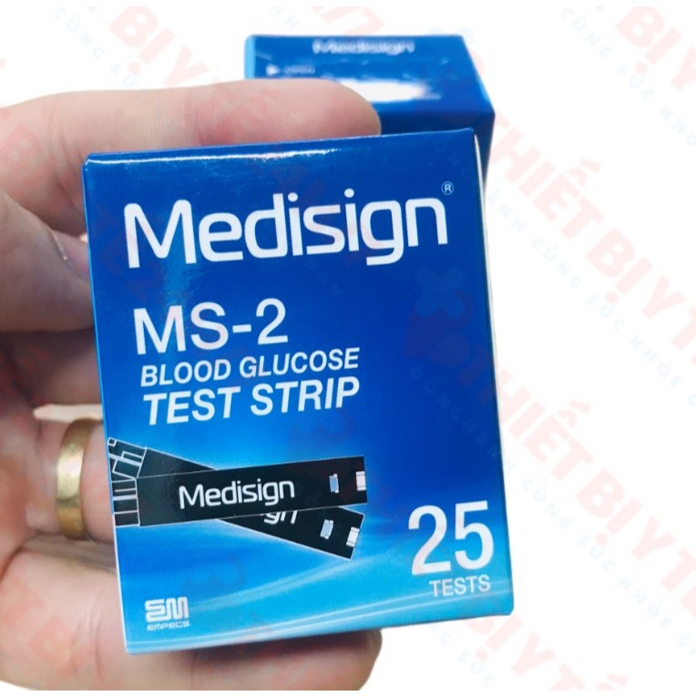 [HÀNG CHUẨN - HỘP 25 QUE] Que thử đường huyết máy Medisign MS-2 ...
