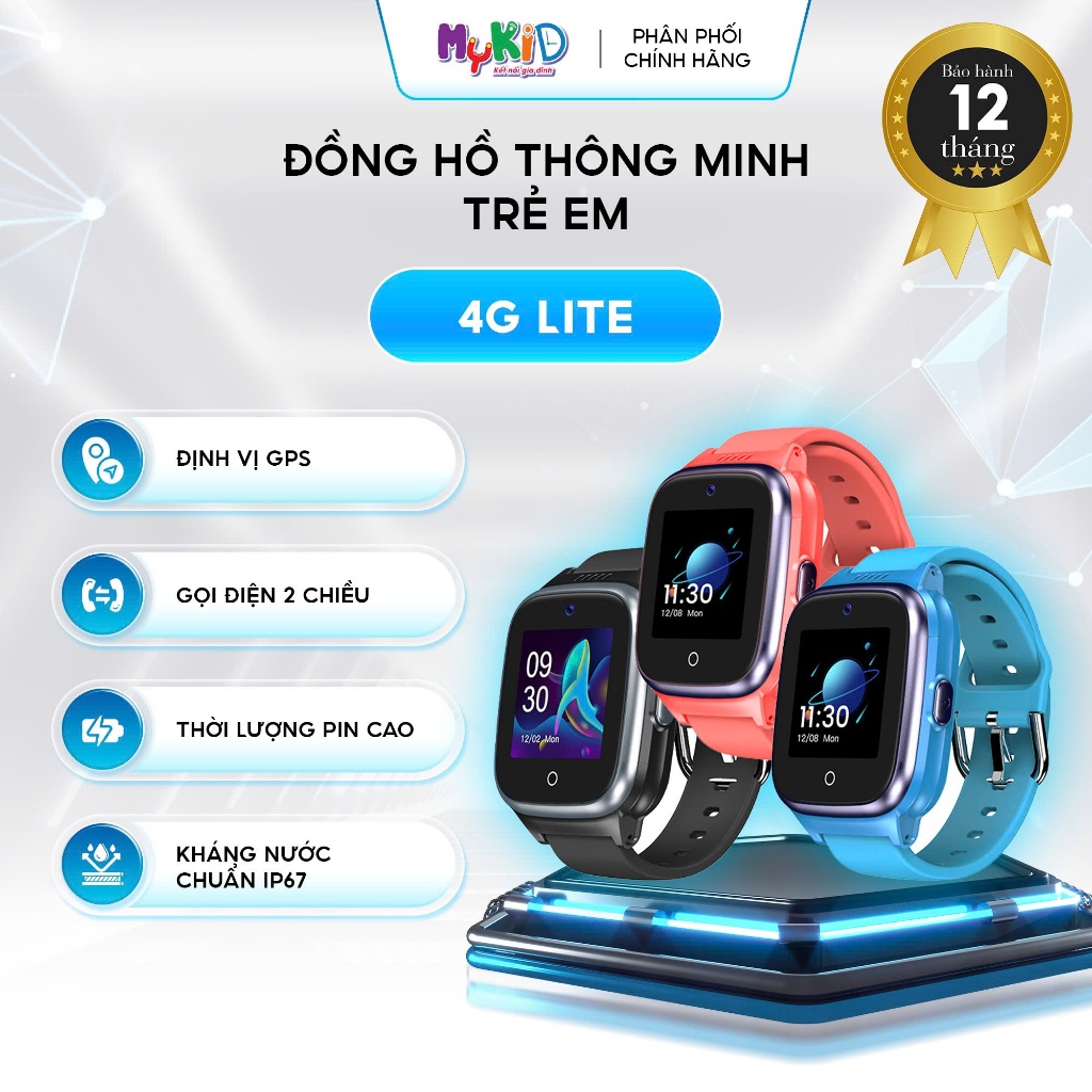 Đồng hồ thông minh trẻ em MyKID 4G Lite GỌI VIDEO 2 chiều, Định vị ...