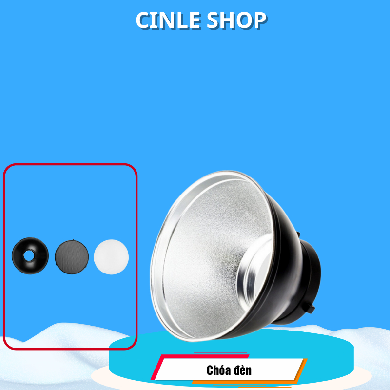 Chóa đèn Cụm đèn bedio kèm chóa chân cao cấp-hỗ trợ ánh sáng tập trung ...