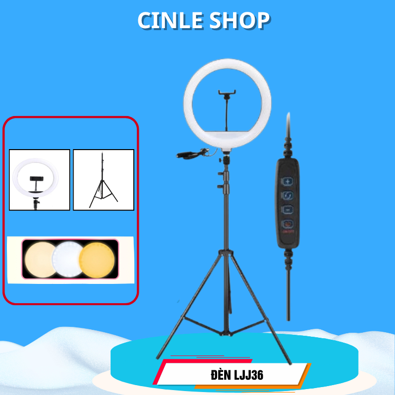 Bộ đèn livestream LJJ36 cao cấp sử dụng makeup-livestream-điều chỉnh độ sáng-BH12T | Shopee Việt Nam