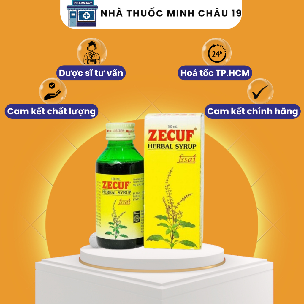[Chính hãng] Siro Zecuf Herbal Syrup (100ml) - Hỗ trợ giúp bổ phế, giảm ...