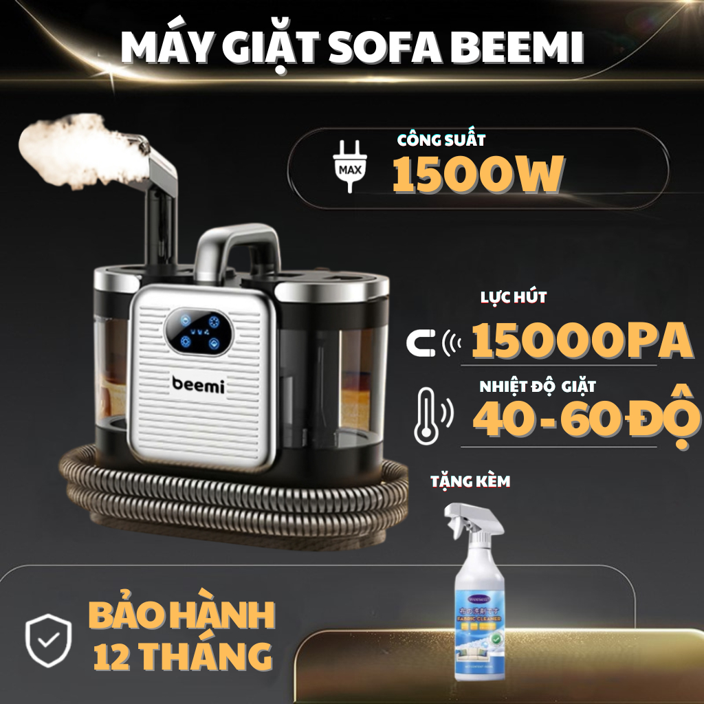 (CHÍNH HÃNG ) Máy Giặt Sofa Cầm Tay Hơi Nước Nóng Diệt Khuẩn Beemi, Máy ...