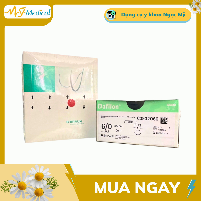 Chỉ phẫu thuật Dafilon 6/0 BBraun Hộp 36 tép | Shopee Việt Nam