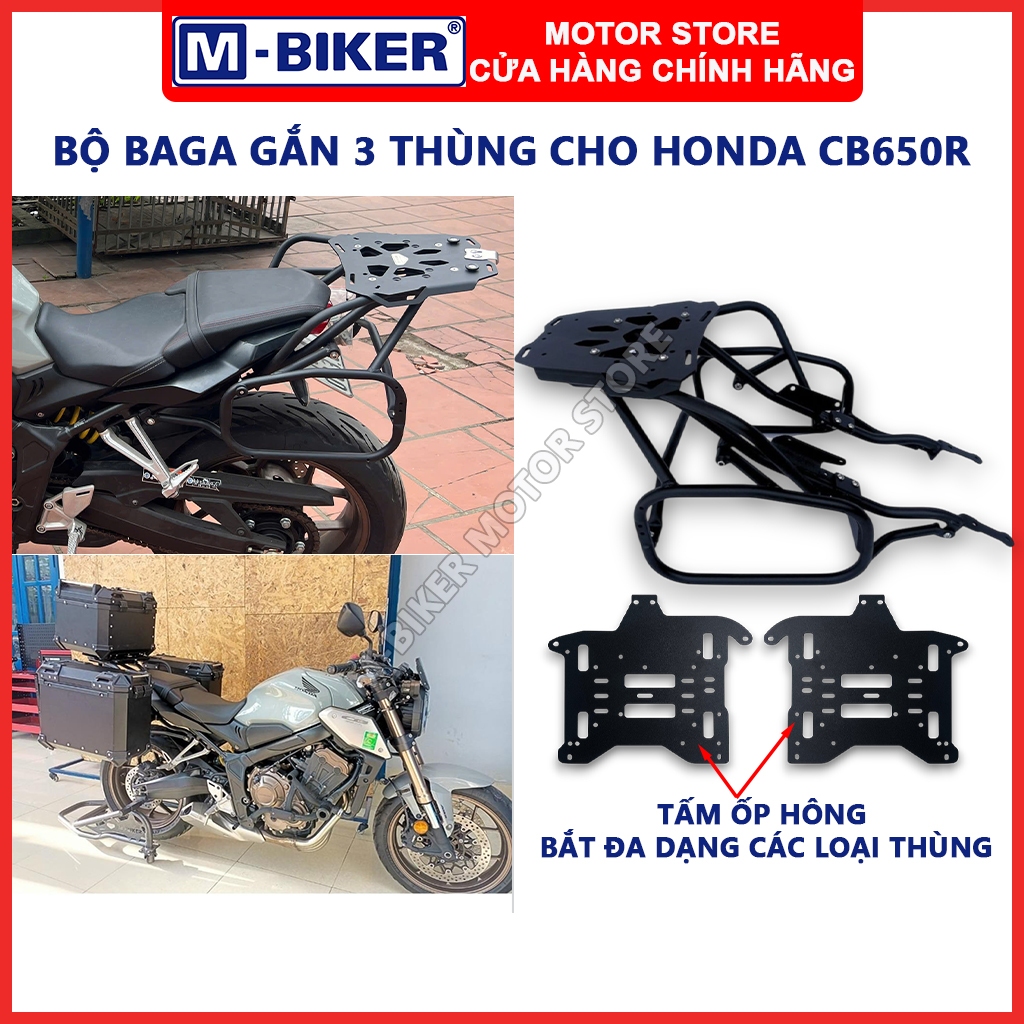 Baga CB650, Bộ baga gắn 3 thùng dành cho Honda CB650R từ đời 2019 đến ...