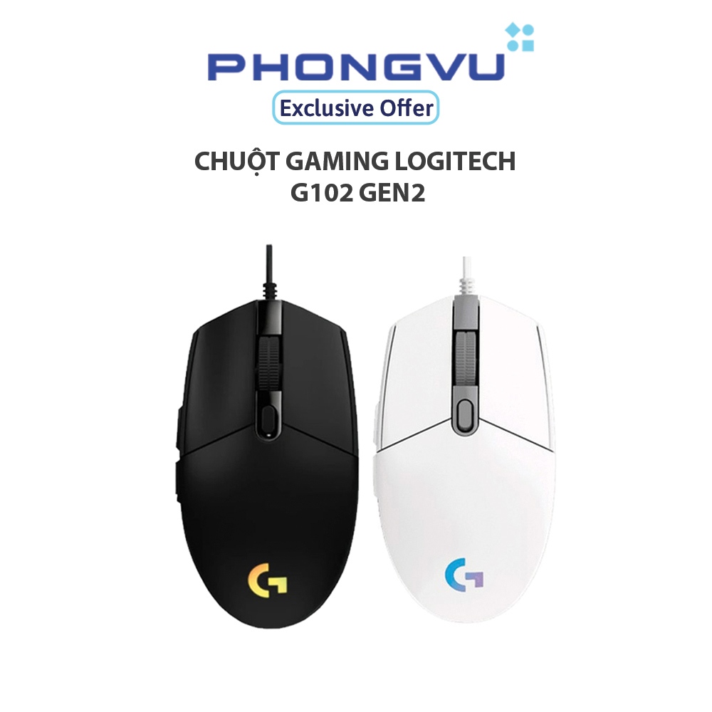 Chuột gaming Logitech G102 Gen2 Lightsync - Bảo hành 24 tháng | Shopee Việt Nam