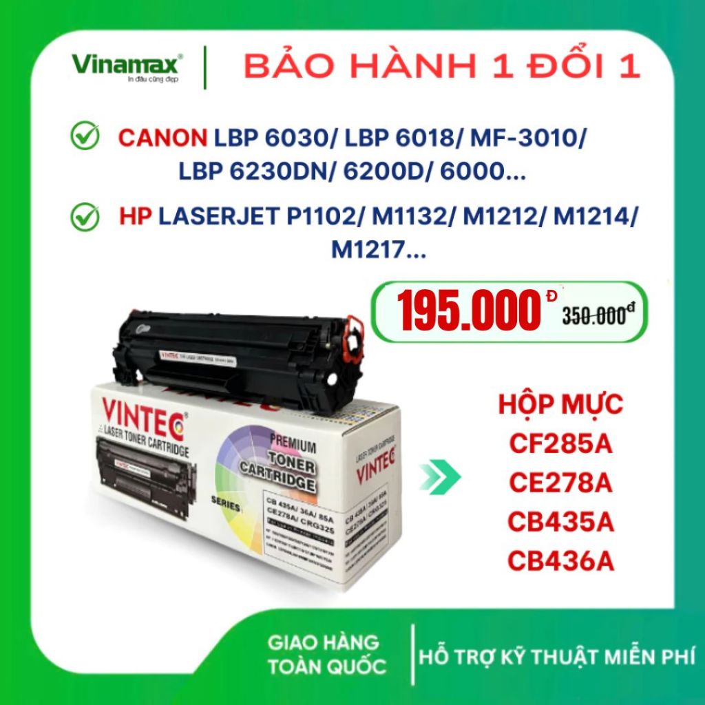 [ HỎA TỐC ] Hộp mực máy in Canon LBP 6200B/ 6000/ 6230, HP P1566 ...
