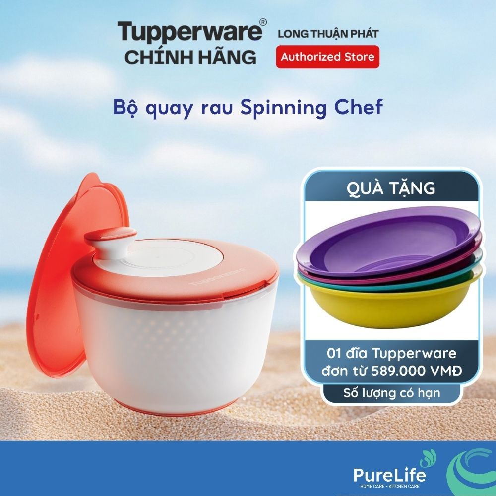 Quay rau Spinning Chef Tupperware - chính hãng , quay ráo nước trợ lực ...