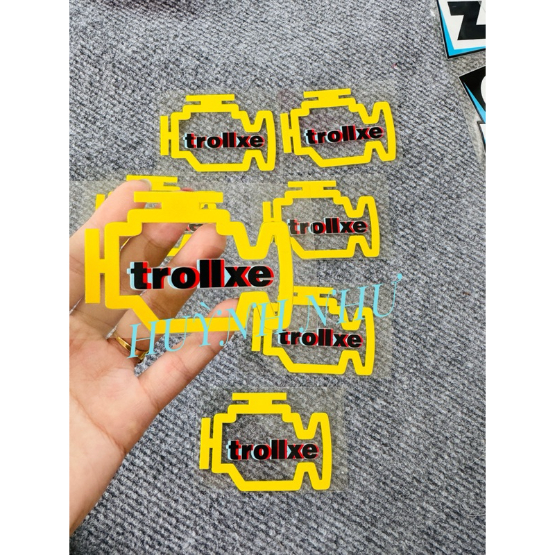 [Giá 1 cặp] tem dán lột sticker chữ trollxe | Shopee Việt Nam