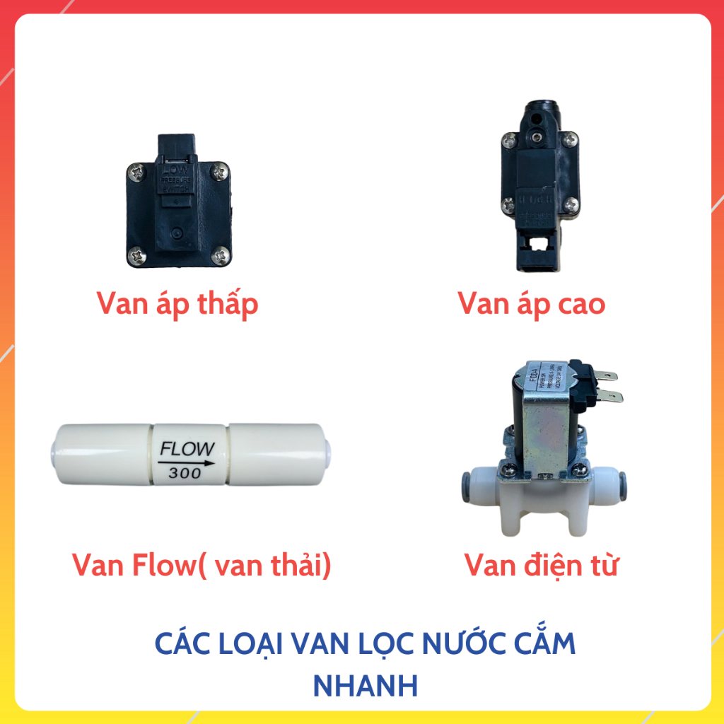 Combo 4 Van Gồm Van Áp Cao Van Áp Thấp Van Điện Từ Van Flow( Van Thải ...