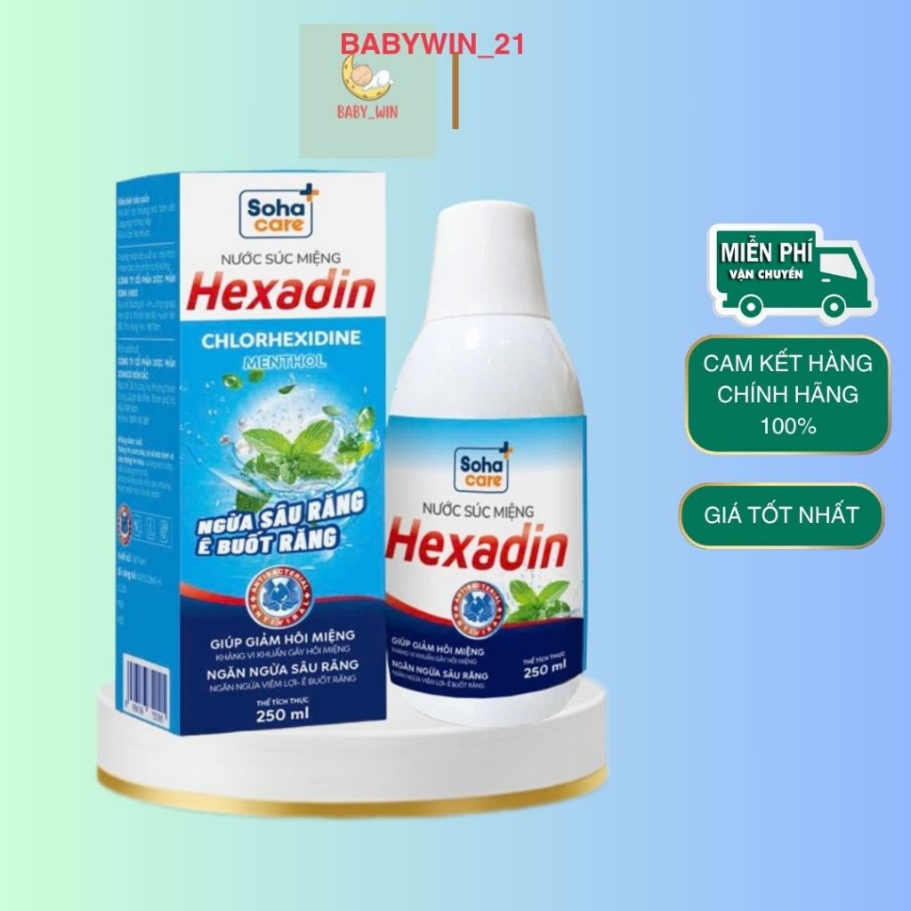 [ MẪU MỚI] Nước Súc Miệng Hexadin (chai 250ml) giúp kháng khuẩn miệng ...