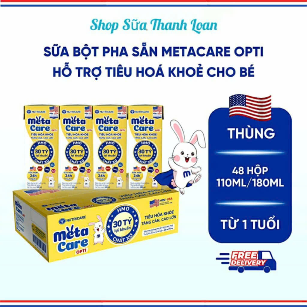 [HSD T4-2026] [Mẫu Mới] Thùng 48 Hộp Sữa Nước Nutricare Metacare Opti ...