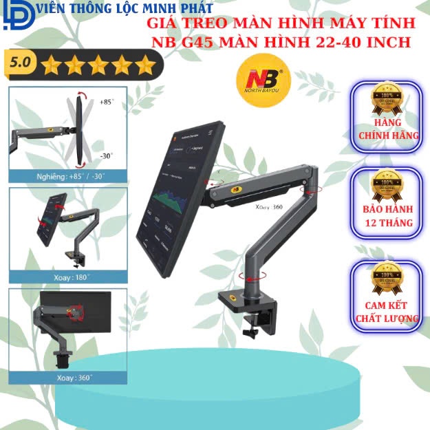 NB G45 22 - 40 Inch / NB H100 17 - 30 Inch - Giá Treo Màn Hình / Tay ...