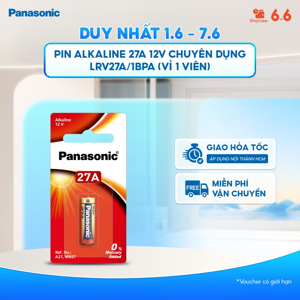 Pin Alkaline 27A 12V chuyên dụng LRV27A/1BPA (vỉ 1 viên) - Hàng chính hãng | Shopee Việt Nam