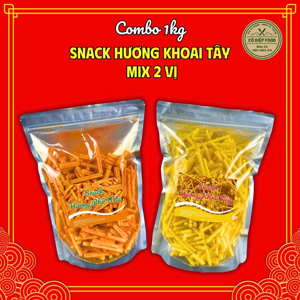 Combo 2Kg Snack Hương Khoai Tây Mix 2 Vị Siêu Ngon | Shopee Việt Nam
