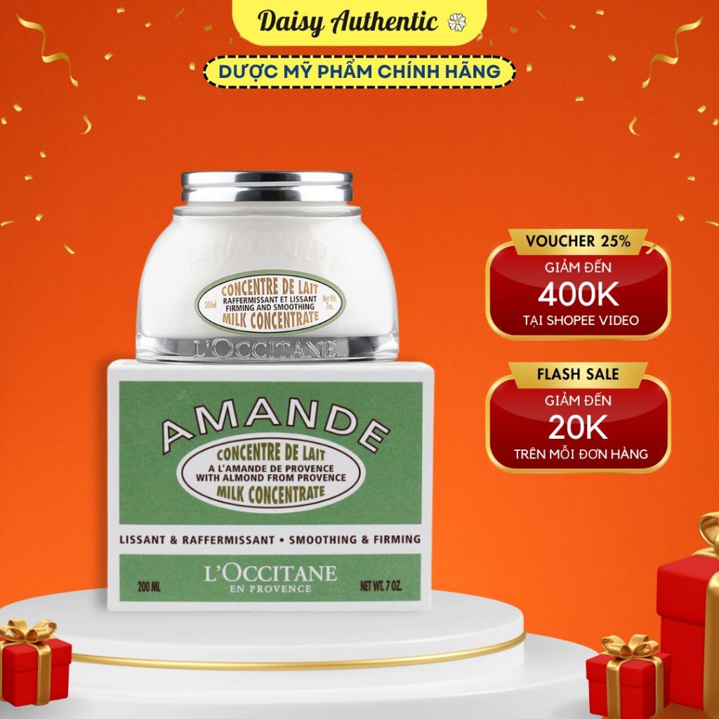 Kem dưỡng thể hạnh nhân L’Occitane / LOccitane Amande Milk Concentrate 200ml | Shopee Việt Nam