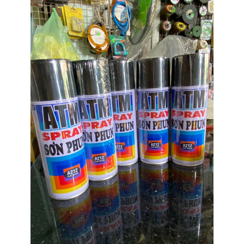(Chính Hãng) Sơn Xịt Đen Mờ ATM A212 400ml | Shopee Việt Nam