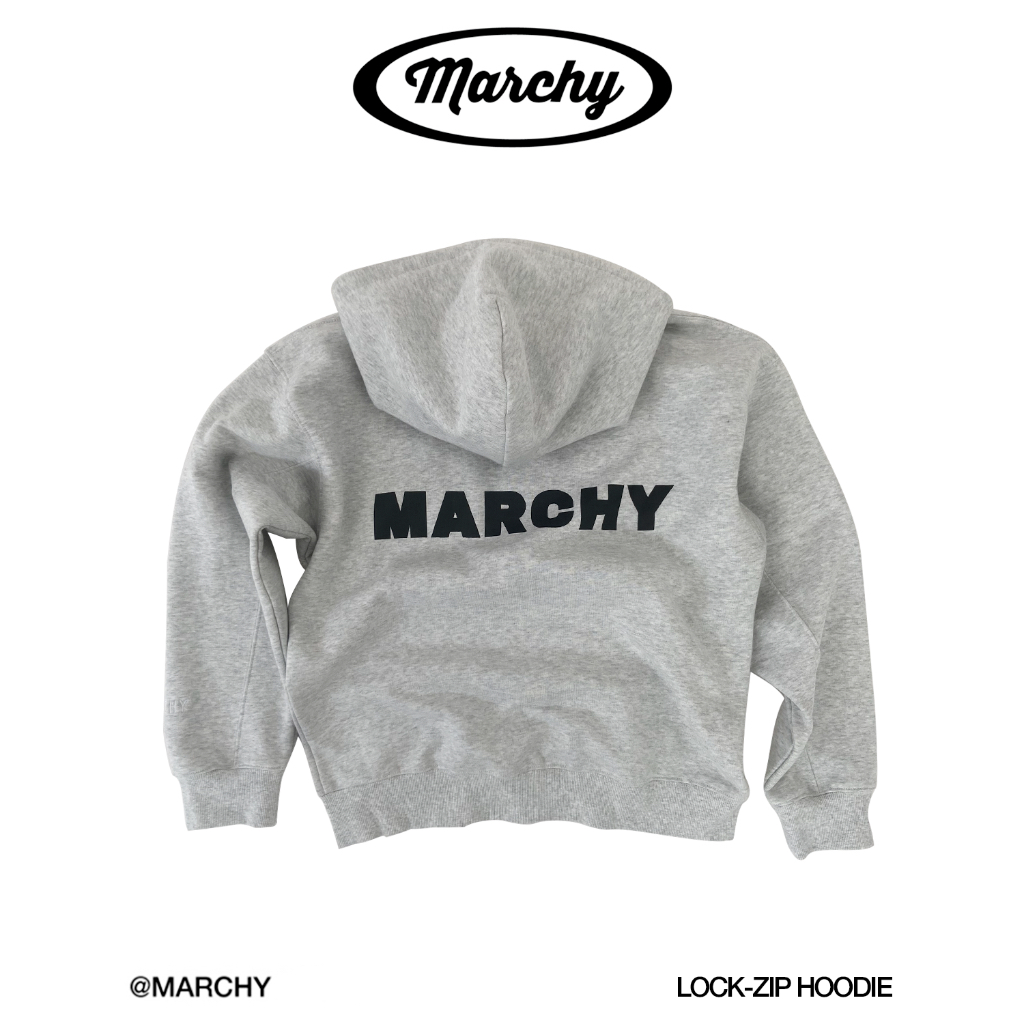 MARCHY - Lock Zip Hoodie - Áo khoác dây kéo khóa gài cổ | Shopee Việt Nam