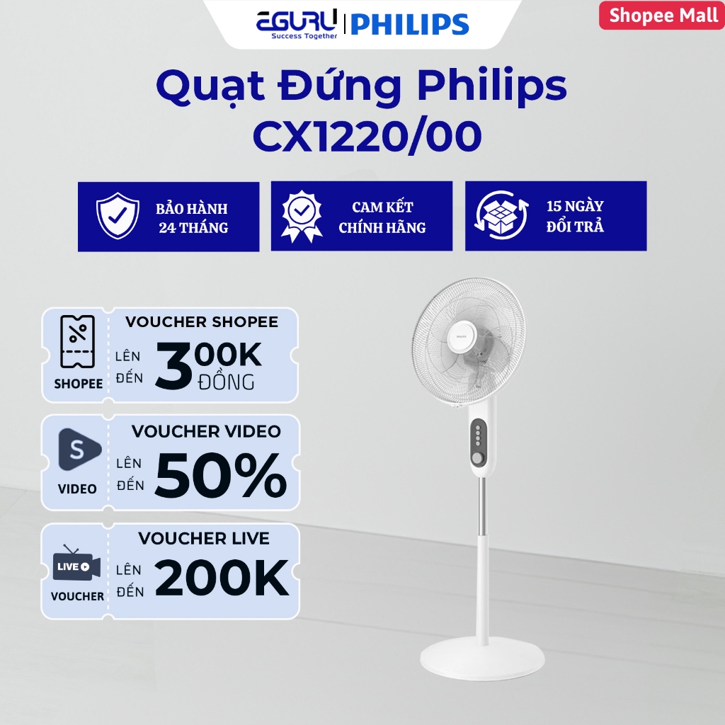 Quạt Đứng Philips CX1220/00 - Hàng Chính Hãng - Bảo Hành 24 Tháng ...