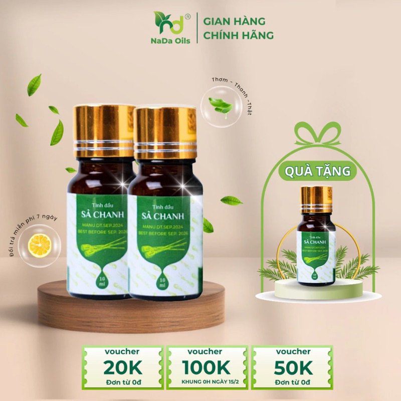[MUA 2 TẶNG 1] Tinh dầu nguyên chất NaDa Oils | 10ml | 26 mùi hương ...